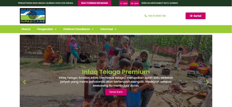 Website Design Infaq Malaysia - The Rich Web Malaysia